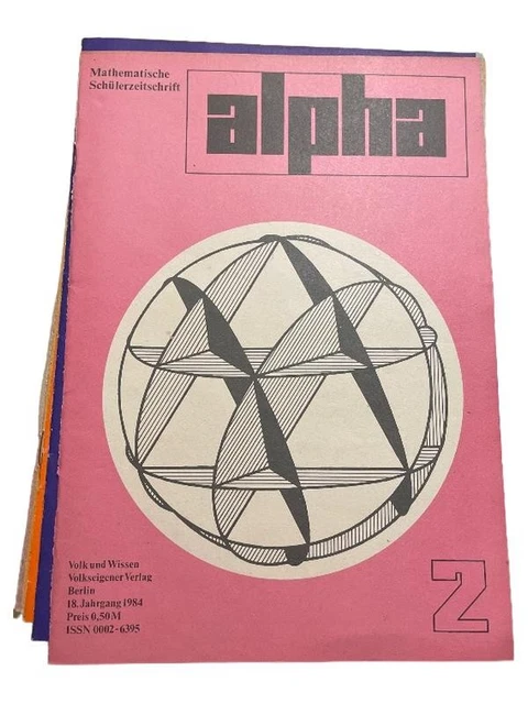 ALPHA REVUE MATHÉMATIQUE Scolaire Volk und Wissen 1984 EUR 2,95 ...