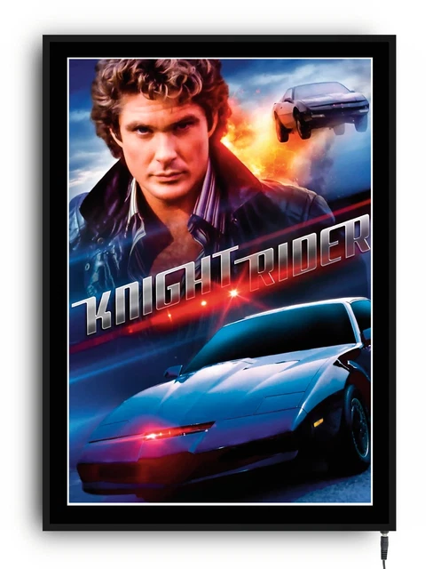 KNIGHT RIDER LIGHT up movie poster led sign home cinema room K.I.T.T ...