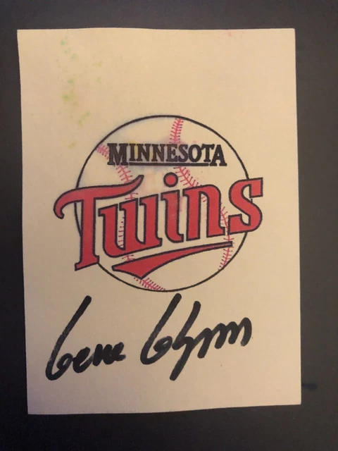 CARTE LOGO D'ÉQUIPE maison signée Minnesota Twins GENE GLYNN EUR 4,90 ...