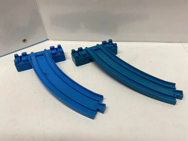 THOMAS THE TANK Engine Trackmaster Blue Curved Incline Slope Track x2 ...