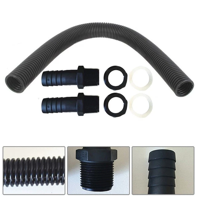 WATER BUTT CONNECTOR Pipe Link Kit 25mm Downpipe Rain Barrel Connecting ...