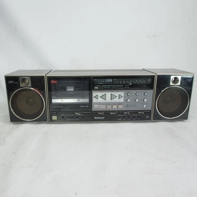 NATIONAL RX-C52 RADIO Cassette Player with Separate Speakers Vintage ...