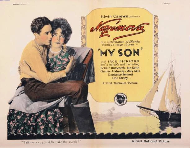 MY SON US Lobby Card Jack Pickford Alla Nazimova 1925 Old Movie Photo ...