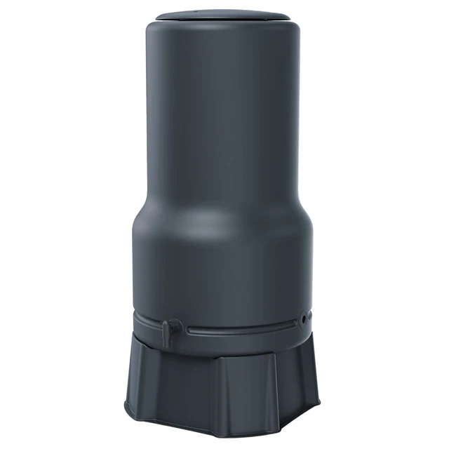 REGENTONNE ANTHRAZIT 200 Liter Basic mit Deckel, Sockel gratis ...