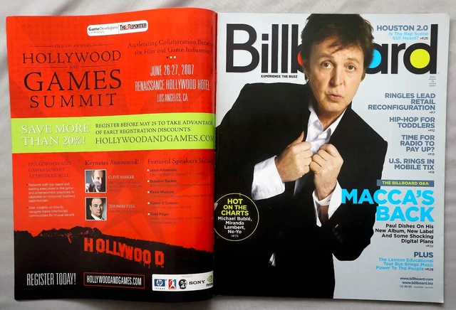 BILLBOARD MAGAZINE: MAY 19, 2007. Paul McCartney + Daddy Yankee on ...