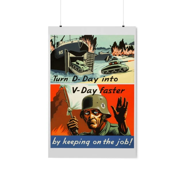 WW2 NORMANDY D-DAY Anti German Meme Propaganda Poster 24x36 inches ...