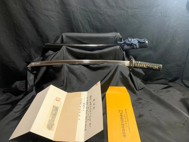 ANTIQUE: JAPANESE SWORD /Wakizashi / 50 cm/ sori 1.3 cm Sukesada w ...