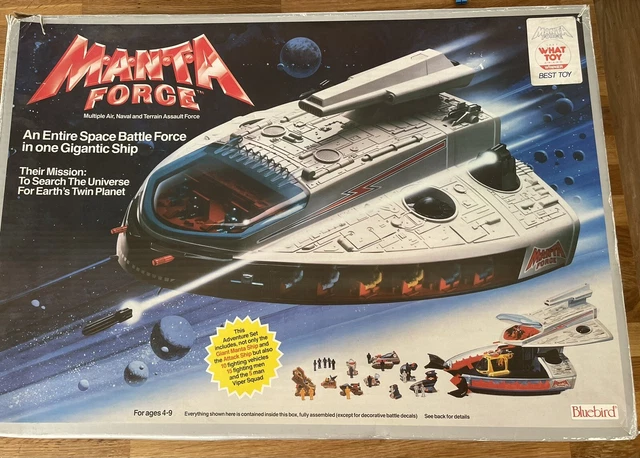 MANTA FORCE GIGANTIC Command Ship With Original Box Bluebird 1988 £35. ...