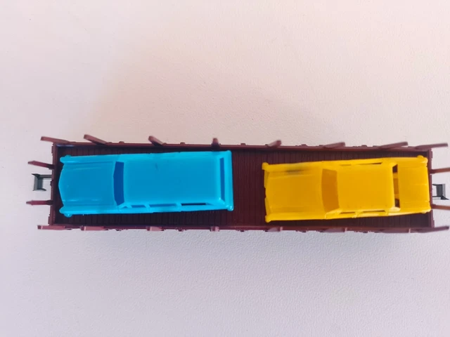 ROCO N 2316 Wagon Tombereau Rancher A Ridelle Basse Porte Auto + 2 ...