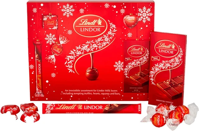 LINDT LINDOR MILK chocolate selection gift box - 234g £11.39 - PicClick UK