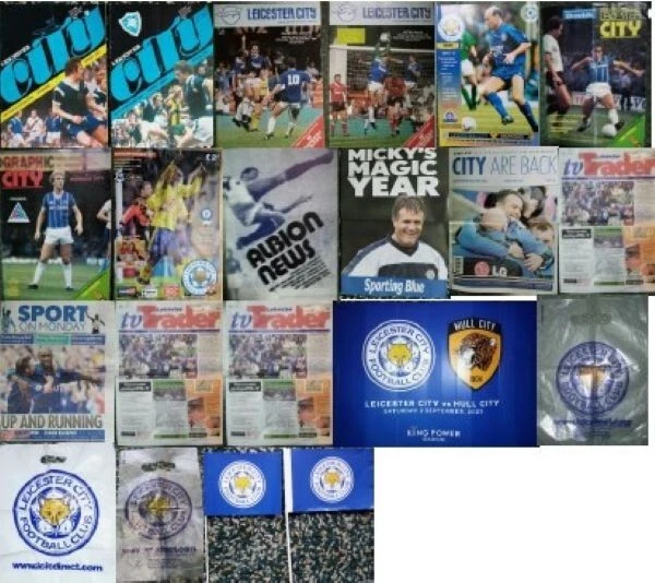 LEICESTER CITY PROGRAMMES Job Lot Mixed 1971-1998 + Poster ...