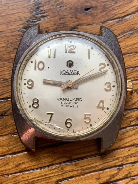 ROAMER WRIST WATCH Vanguard 17 Jewels Incabloc Gents Mans Mens Watch £29.99 - PicClick UK