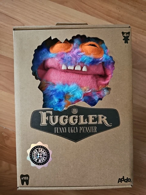 FUGGLER FUNNY UGLY Monster Rainbow Fur Grin Plush Limited Edition Chaos ...