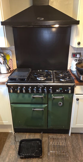 RANGEMASTER ELAN 90 dual fuel British racing green range cooker £295.00 ...