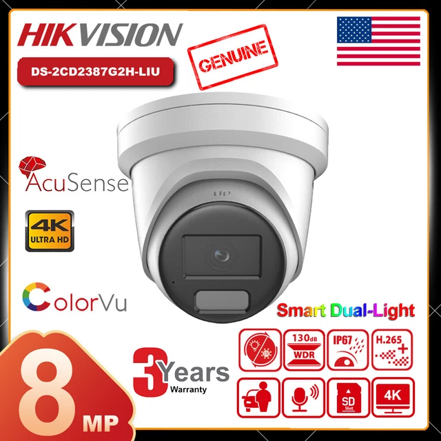 HIKVISION 8MP 4K ColorVu Smart Dual Light Mic POE IP Camera DS-2CD2387G2H-LIU US $234.53 ...