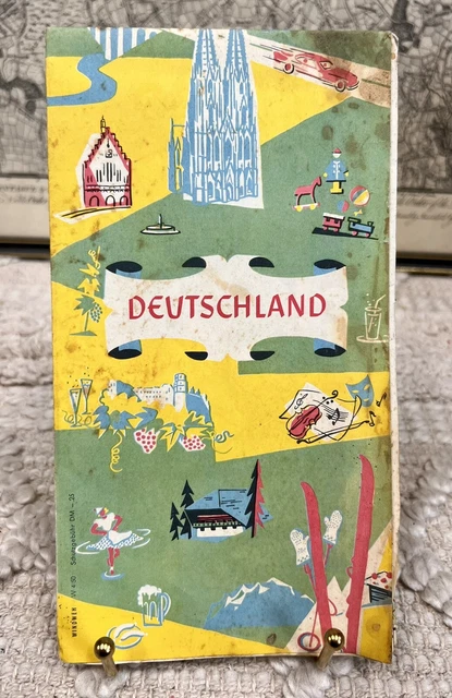 VINTAGE SHELL MAP Germany 1950s-60s Deutschland EUR 15,24 - PicClick DE