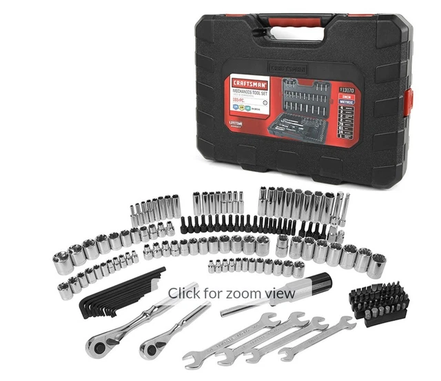 NEW CRAFTSMAN 165 pc. Mechanics Tool Set Standard Metric Socket Ratchet ...