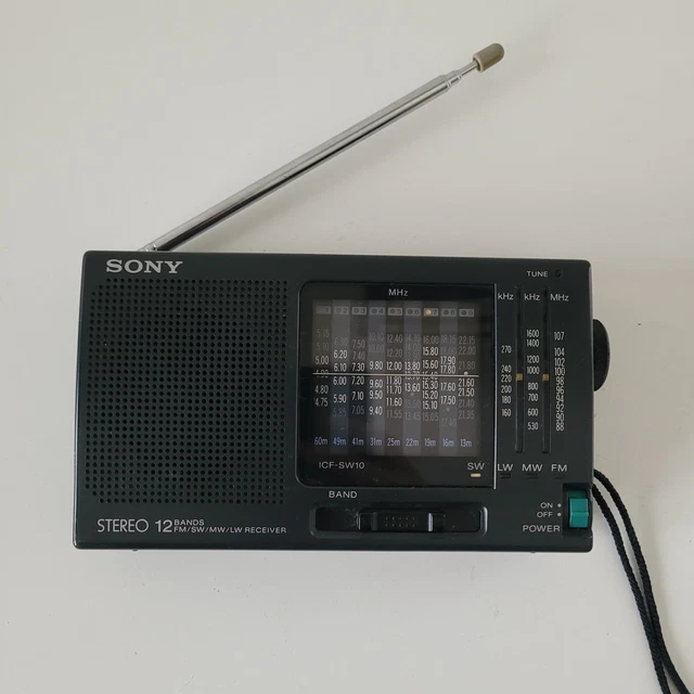 SONY ICF-SW10 RICEVITORE radio mondiale portatile 12 bande FM SW MW LW EUR 58,34 - PicClick IT