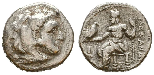 ALEXANDER THE GREAT Authentic Genuine Ancient Greek Drachma Silver Coin ...