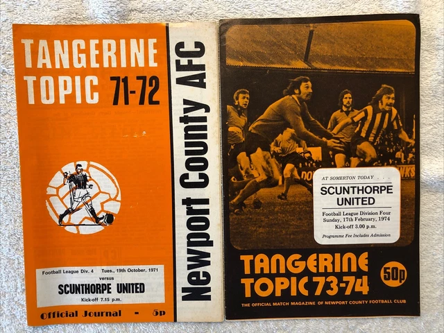 TANGERINE TOPIC - Vintage Football Programmes - 1971 & 1974 £2.87 ...