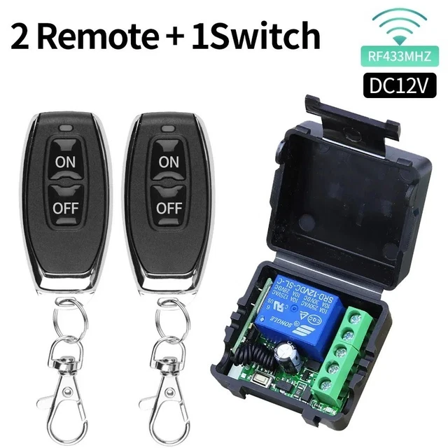 DC12V RELAY WIRELESS Remote Control Switch Receiver Switch on/off RF ...