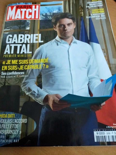 PARIS MATCH 18/1/24 N° 3898 Gabriel Attal Premier Ministre EUR 1,80 ...