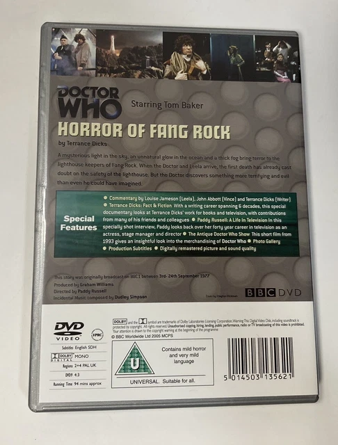 LOTTO DOCTOR WHO Underworld & Horror Zang Rock Tom Baker REGIONE 2 DVD ...