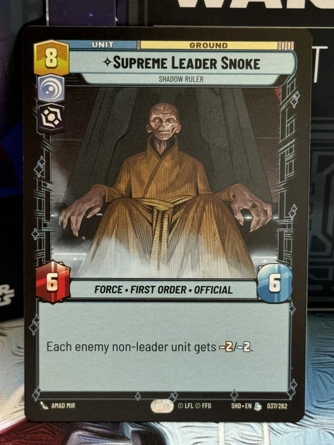 SUPREME LEADER SNOKE: Shadow Ruler Legendary Star Wars Unlimited #037 ...