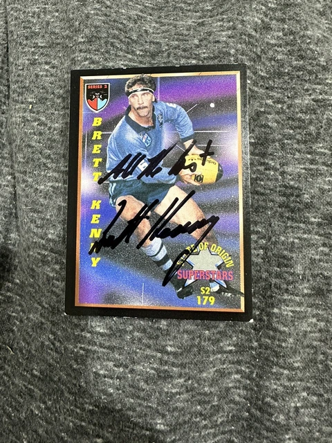 SIGNED BRETT KENNY NSW Blues State Of Origin Superstars 1994 NRL Card ...