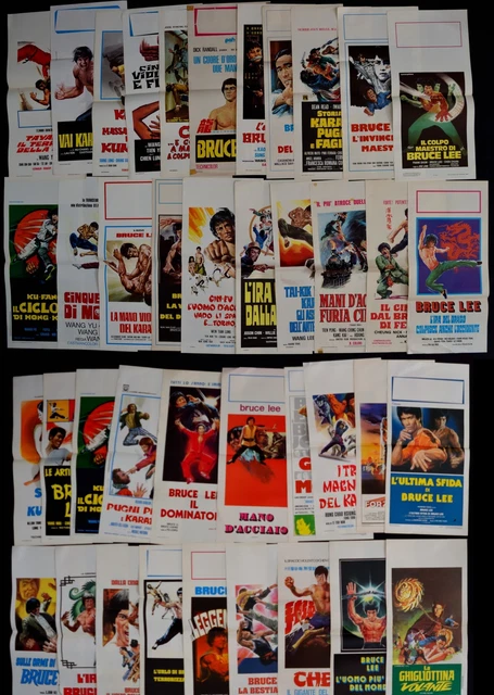 LOT 40 AFFICHES Bruce Lee Arts Martiaux Kung Fu Karaté Chen Wang Yu ...