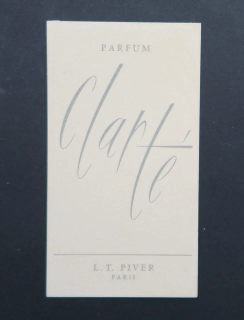 ANCIENNE CARTE PARFUMÉE CLARTÉ PIVER Parfum perfume card EUR 7,00 ...