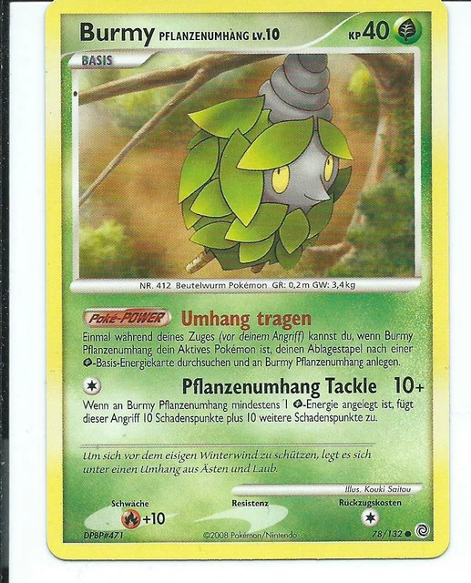 POKÉMON KARTE Burmy Pflanzenumhang Lv.10 KP 40 Basis EUR 1,18 - PicClick DE