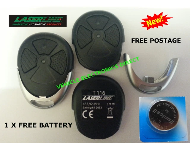 LASERLINE T116 T108 3 Button Remote Key Fob Case, Brand New, Free ...