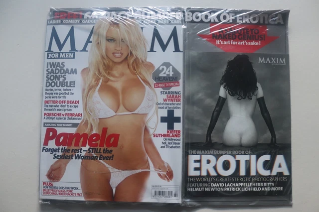 MAXIM MAGAZINE JULY 2003 Pamela Anderson + Bumper Book Erotica supplement £12.91 - PicClick UK