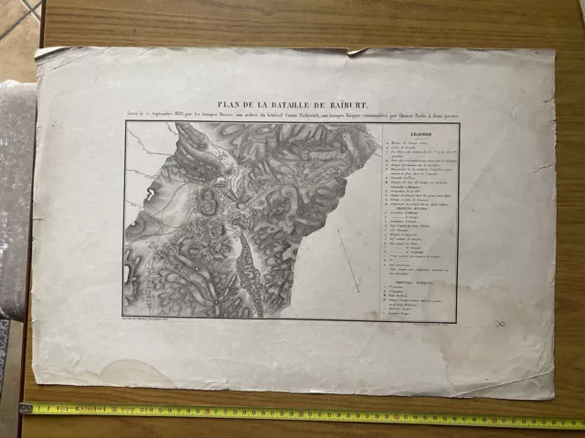 CARTA GEOGRAFICA PLAN DE LA BATAILLE DE BAIBURT 27 settembre 1829 EUR ... CARTA GEOGRAFICA PLAN DE LA BATAILLE DE BAIBURT 27 settembre 1829 EUR ...