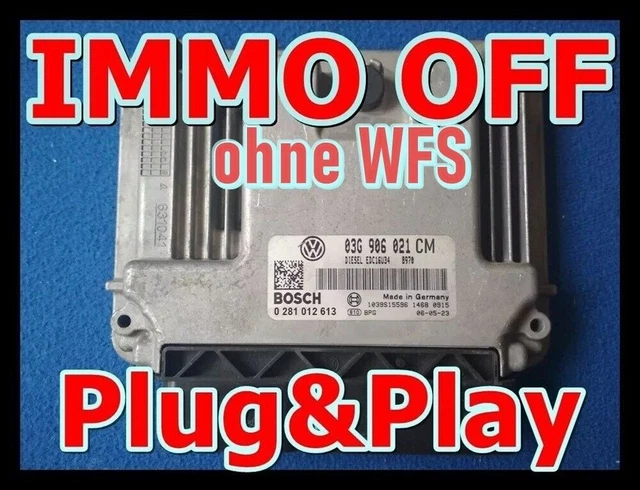 VW JETTA 1.9 TDI IMMO OFF/ PLUG&PLAY 0281012613 - 03G906021CM /Deu - 2 ...
