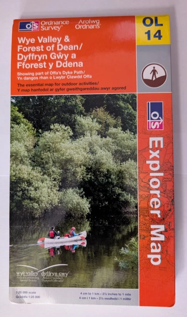 OS EXPLORER OL14, Wye Valley & Forest of Dean (2012) map £3.12 ...