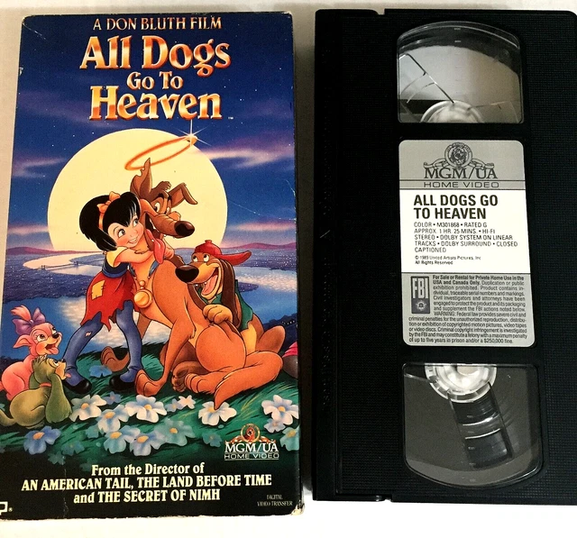 ALL DOGS GO To Heaven VHS tape Ships Free Same Day With Tracking £9.08 ...