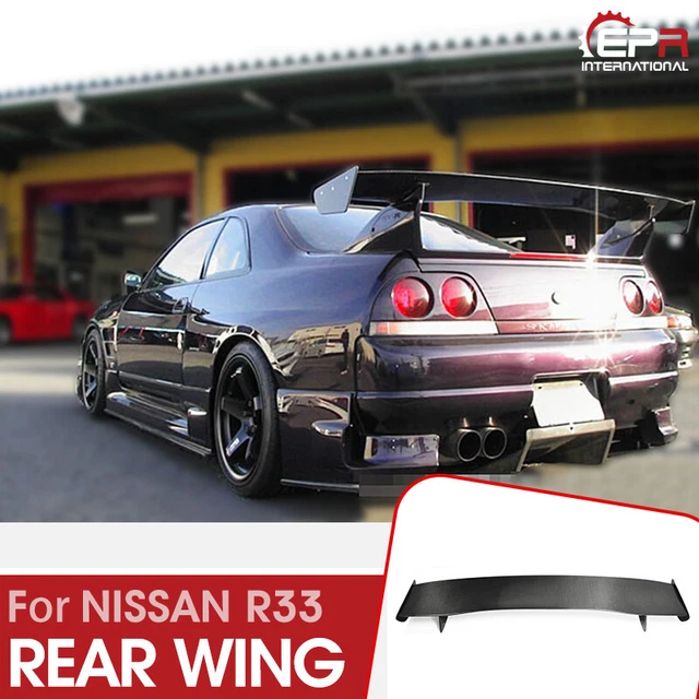 FOR NISSAN SKYLINE GTR R33 Rear GT Spoiler Wing Bee Style Bodykits FRP ...