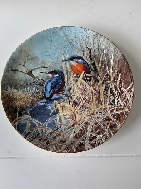 COALPORT VOGELPLATTE KINGFISHER at Dawn David Feder frosty mornings ...