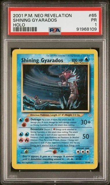 SHINING GYARADOS 65/64 Pokémon Holo PSA 1 Neo Revelation Ultra Rare CGC BGS EUR 279,36 - PicClick FR