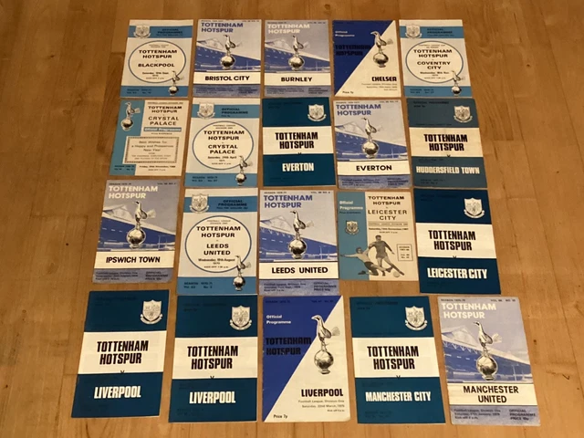 TOTTENHAM HOTSPUR FOOTBALL programmes - Collection of 40 home matches ...
