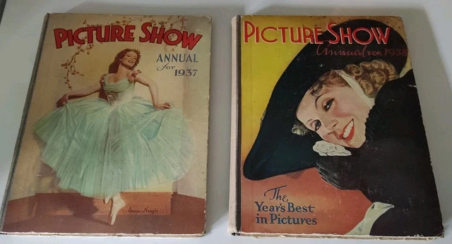 2 RECUEILS VINTAGE PICTURE SHOW Magazine Année 1937/1938 Film Cinema ...