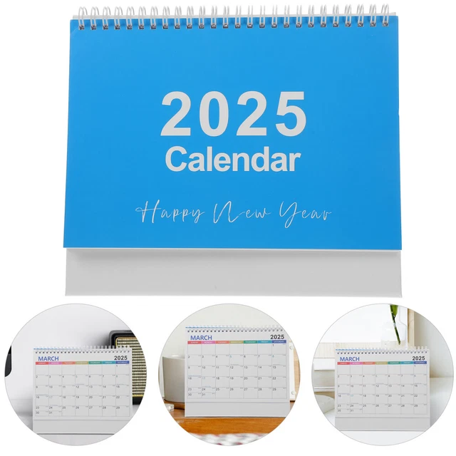 SMALL DESK CALENDAR 2025 Standing Flip Desktop Calendar From January ...