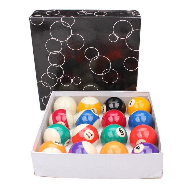 16 PCS 1& Mini Miniature Balls Pool Table Billiard Deluxe Child's Toy ...