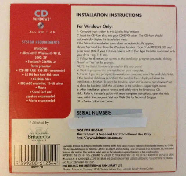 TRIVIA CHALLENGE PC CD-ROM Software Encyclopedia Britannica More Than ...