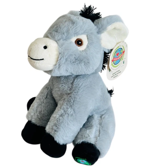 DONKEY SOFT TOY With Tags Grey Plush Eco Friendly Your Planet Sitting ...