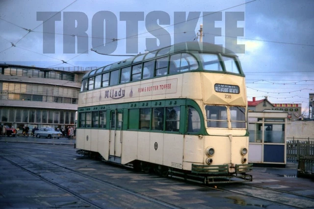 35MM SLIDE BLACKPOOL Transport Double Decker Tram Strassenbahn 238 1967 ...