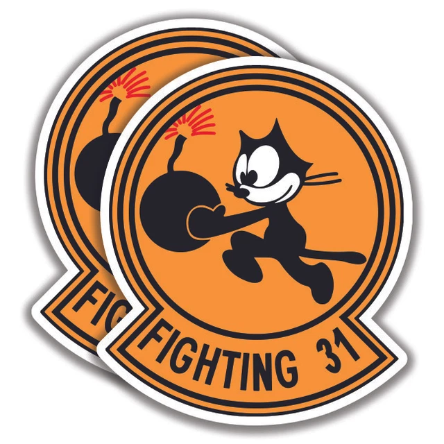2 FIGHTING VF 31 FELIX DECALs Tomcatters Navy Squadron Stickers Bogo £3 ...