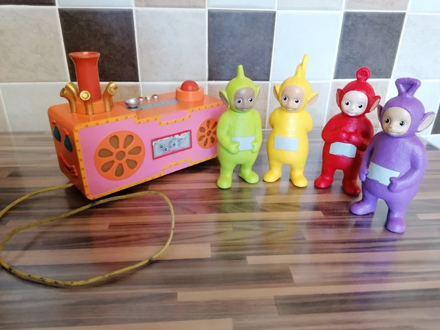 TELETUBBIES FIGURE SET with Pull Along Custard Machine ~ Tinky Winky ...
